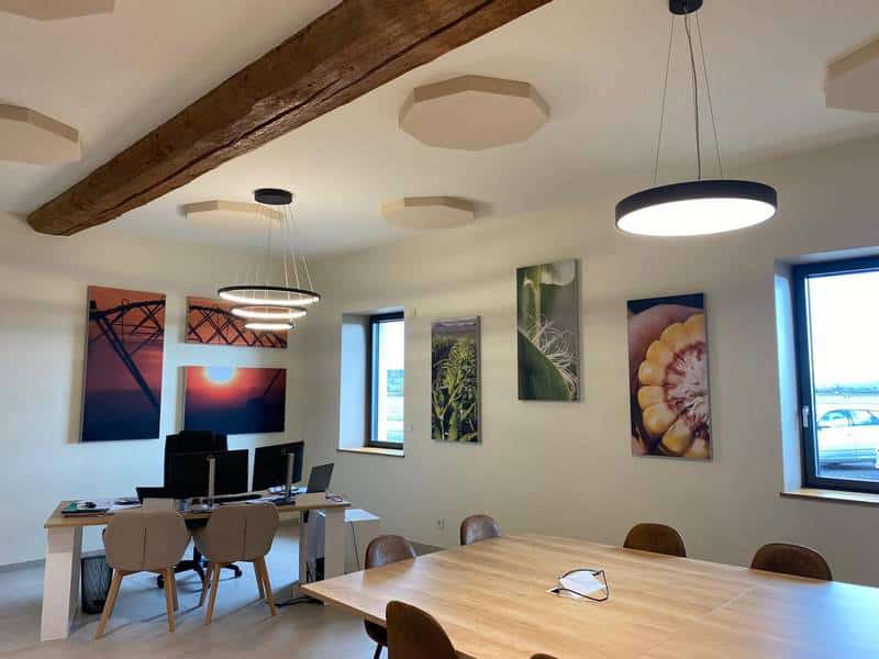 Solution acoustique pour les opens-space, réduction du bruit